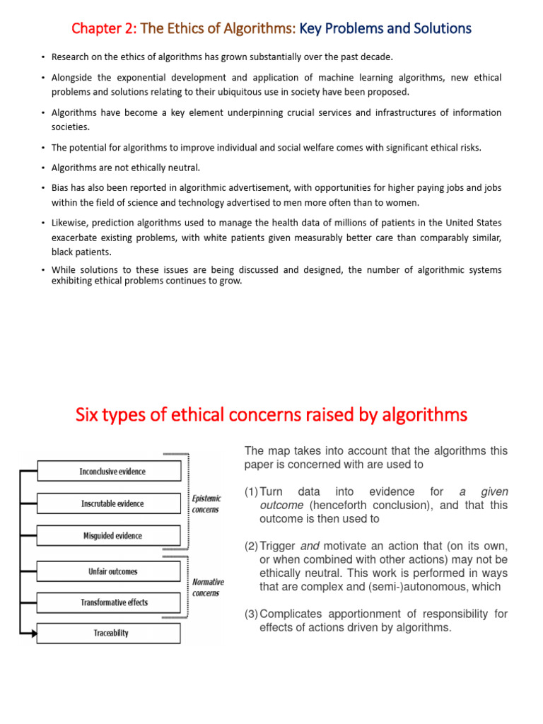 The Ethics of Algorithms: Key Problems and Solution | PDF | Machine Learning | Artificial ...
