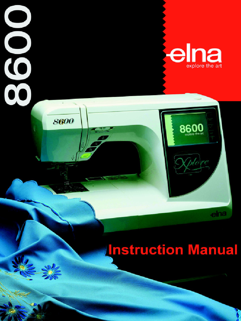 Elna 8600 Sewing Machine Instruction Manual | PDF | Sewing Machine | Sewing