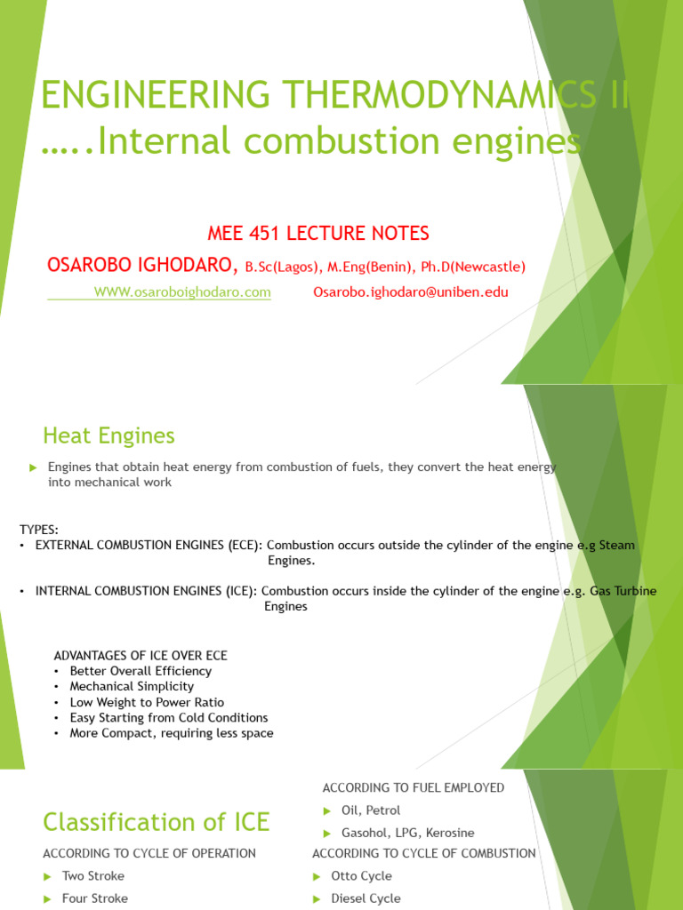 451 Slides 1 | PDF | Internal Combustion Engine | Piston