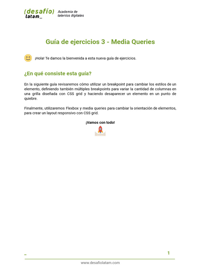 Guía de Estudio - Media Queries | PDF | HTML | Bootstrap (marco frontal)