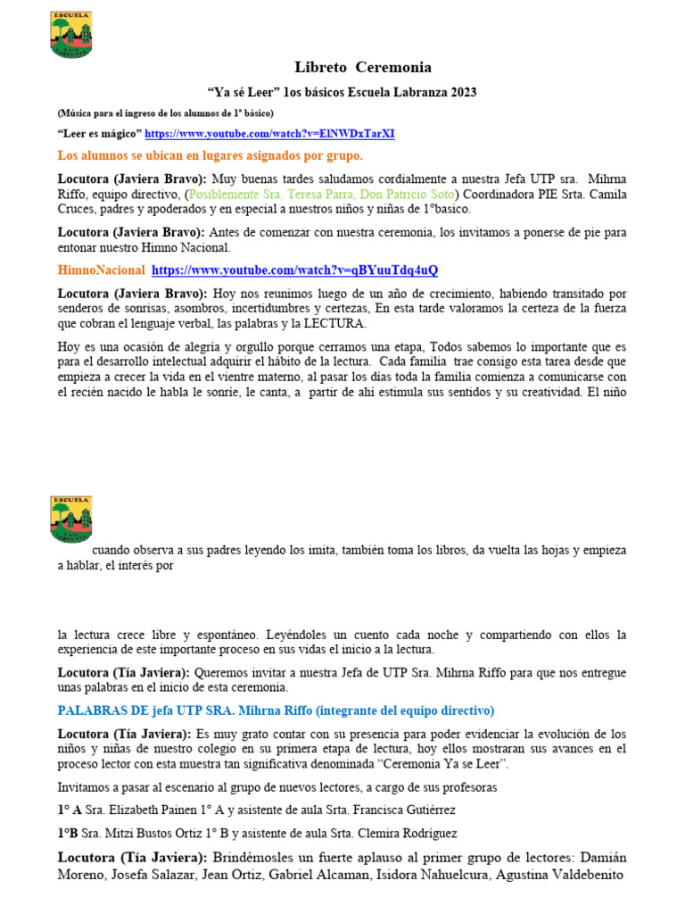 libreto Ya se Leer 1° basico 2023 | PDF | Escritura | Aprendizaje