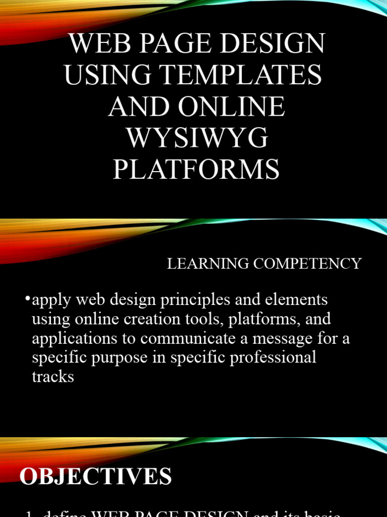 Principles of Web Design - PPT Quarter 2 Lesson 1 | Download Free PDF ...