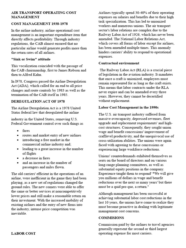 Airline Operational Cost Management | PDF | Airlines | Hedge (Finance)