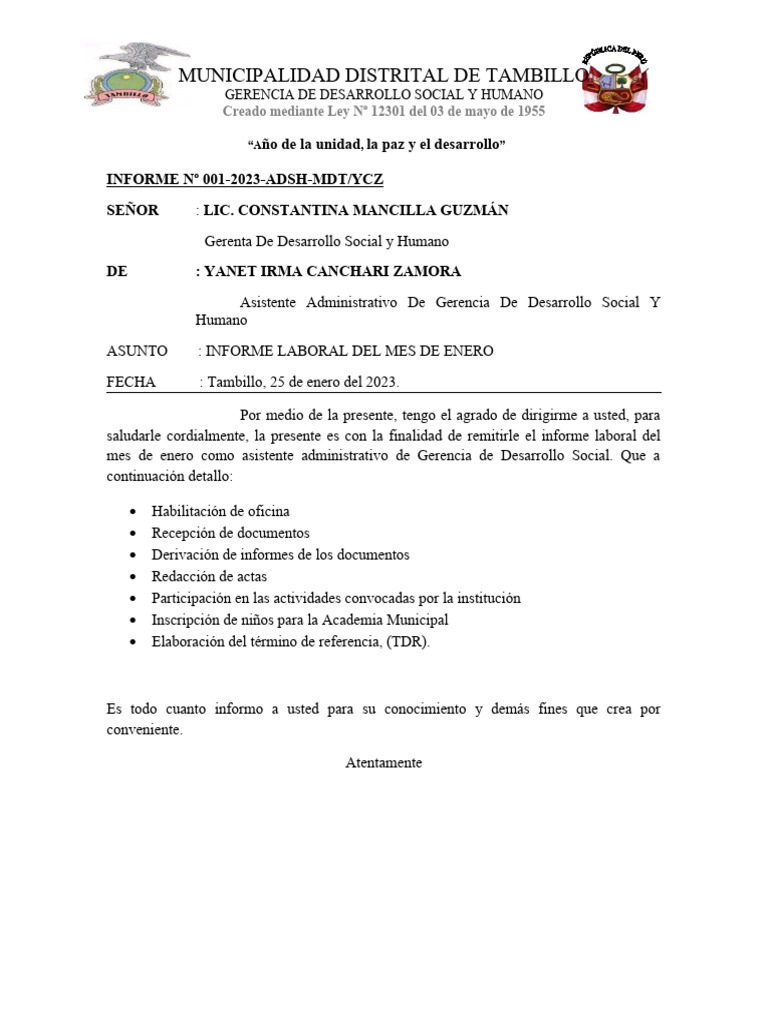 Informe Laboral | PDF | Política