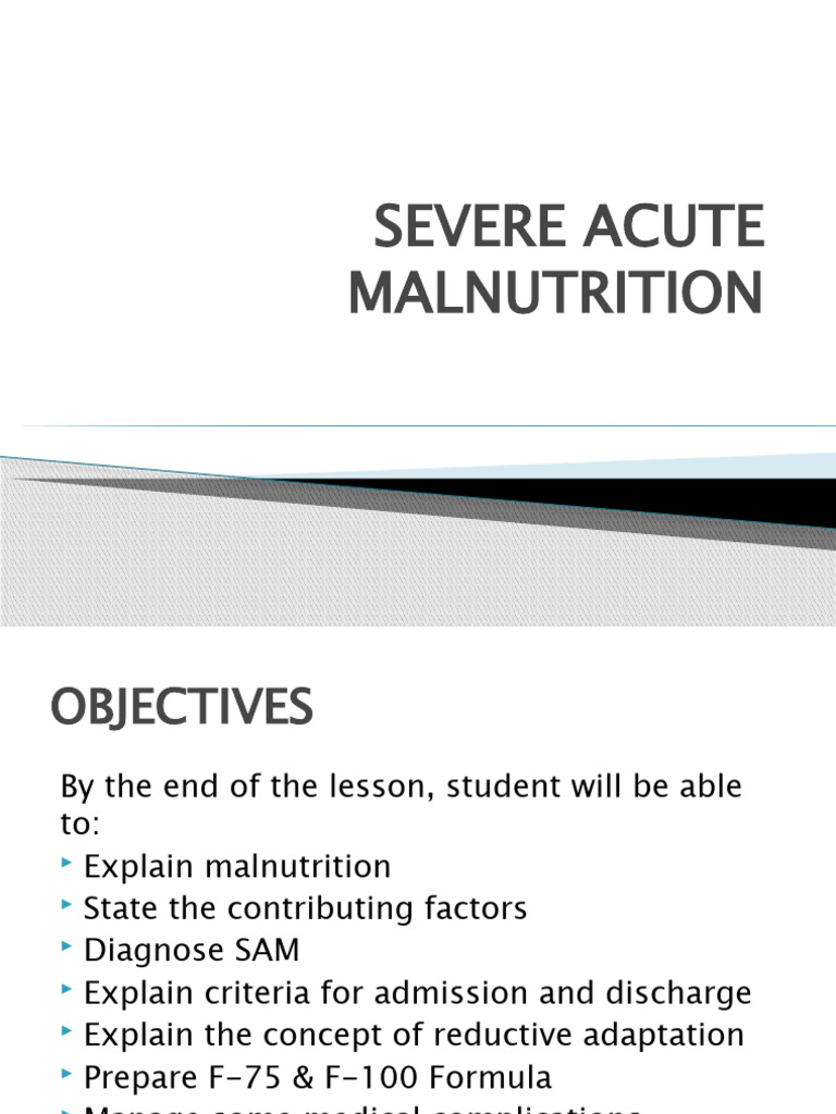 Severe Acute Malnutrition: Diagnosis & Management | PDF | Wellness