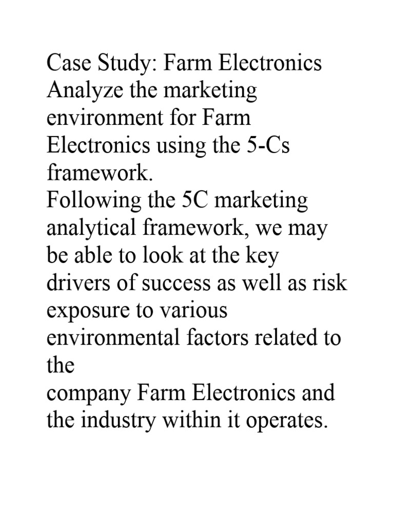 Case Study-Farm Electronics | PDF