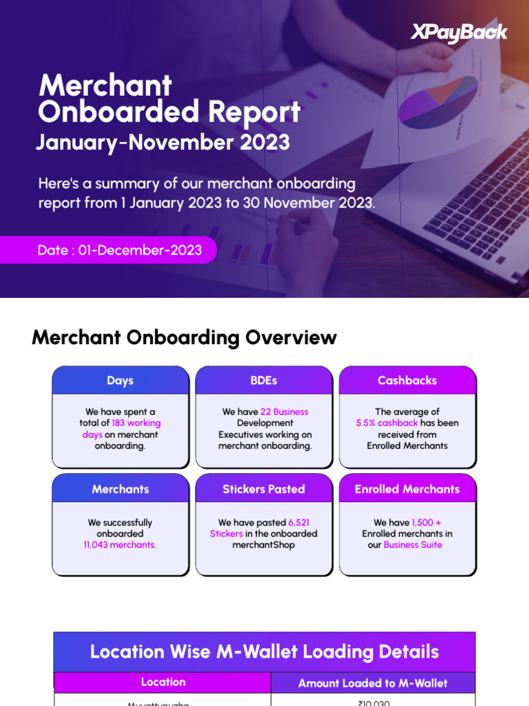 Merchant Onboarded Report November 2023 | PDF | Financial Technology ...