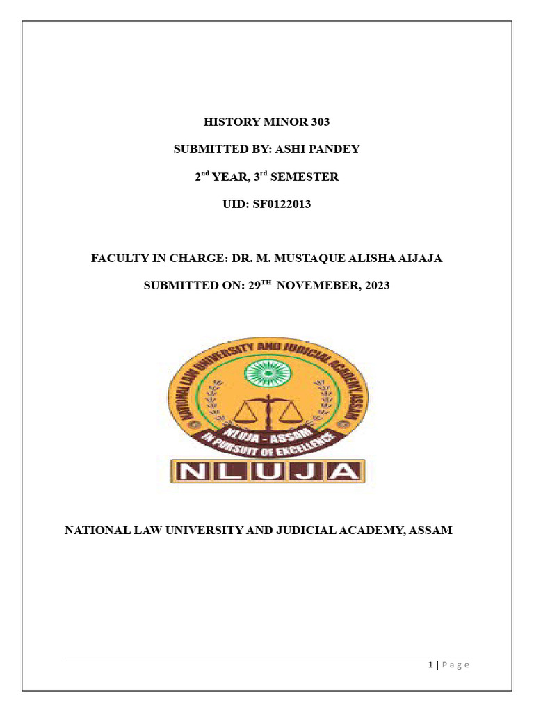 History Minor Project | PDF | Indian Independence Movement | British Raj