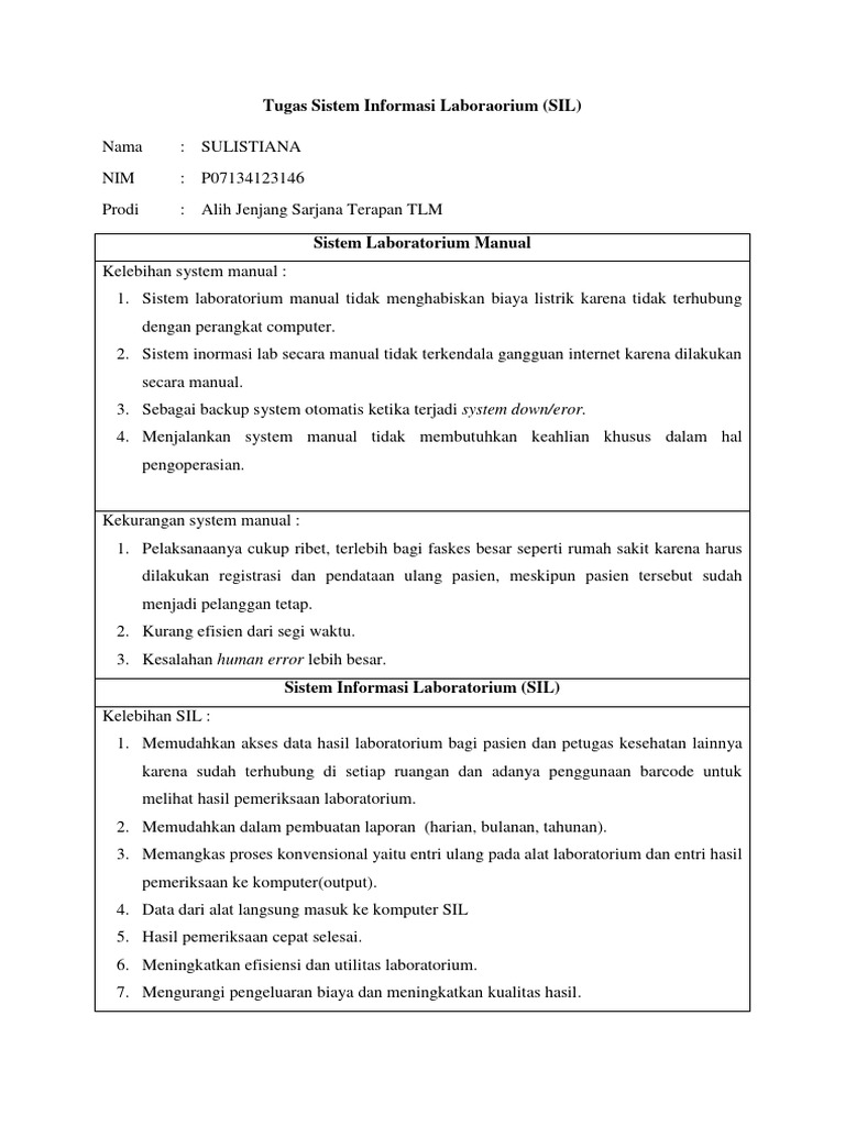 Sulistiana Tugas SIL | PDF