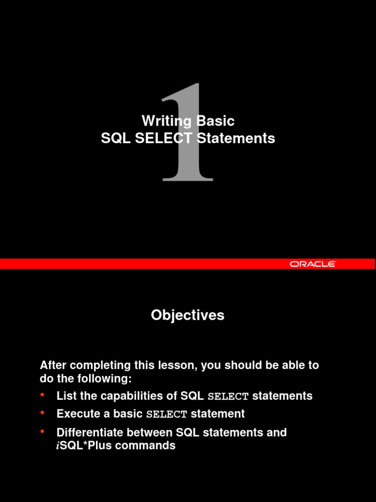 1 Basic SQL Statements | PDF