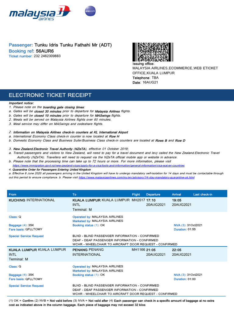Flight Ticket | PDF