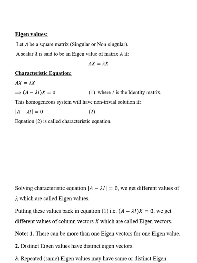 MTH 174 Lecture 56 | PDF | Eigenvalues And Eigenvectors | Matrix (Mathematics)