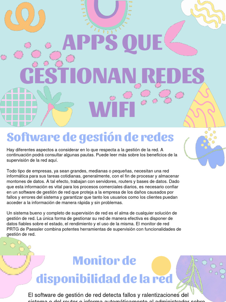 Apps para gestionar redes Wi-Fi | PDF | Red de computadoras | Software
