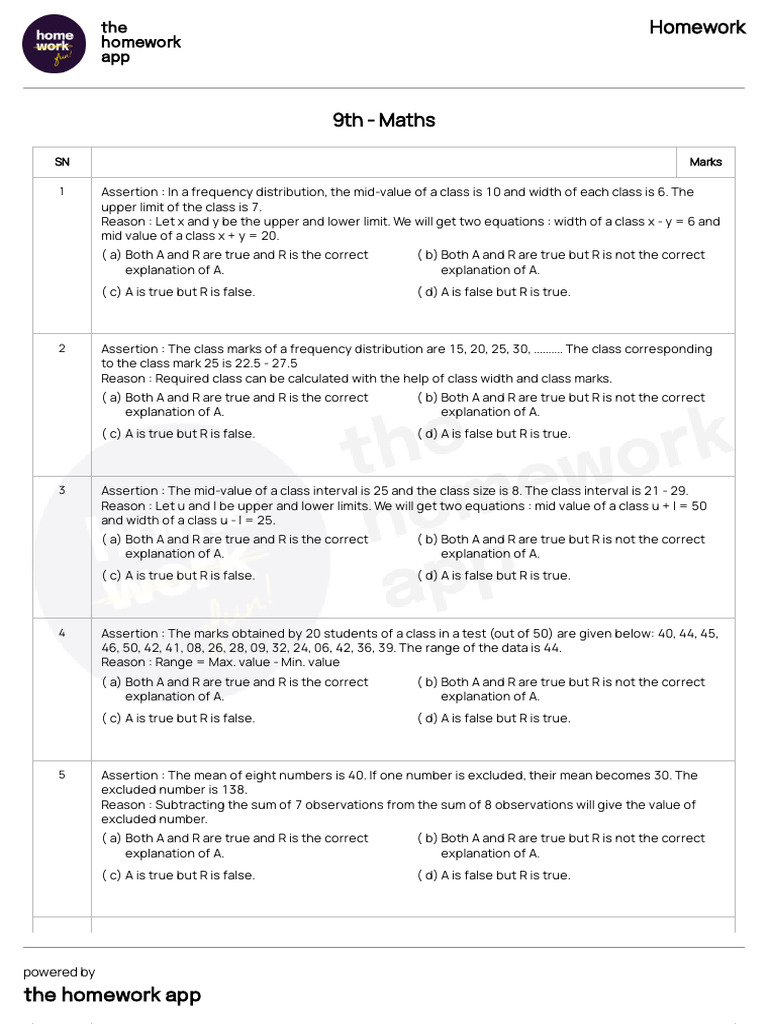 CH-12 Statistics | PDF | Mean | Mathematics