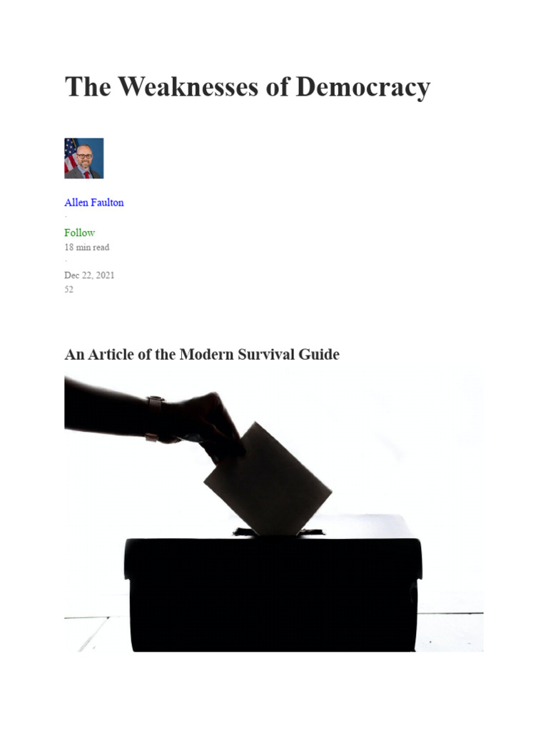 Disadvantages of Democracy Explained | PDF | Democracy | Political ...