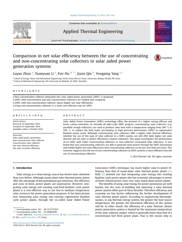 2015 Comparison in Net Solar Efficiency Etween CSP and Non-CSP ...