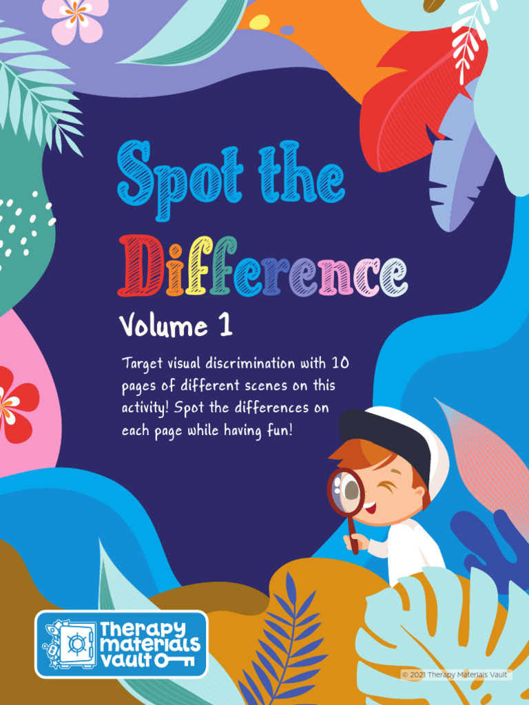 Spot the Difference Activity Book | PDF | Psychotherapy | Psychology