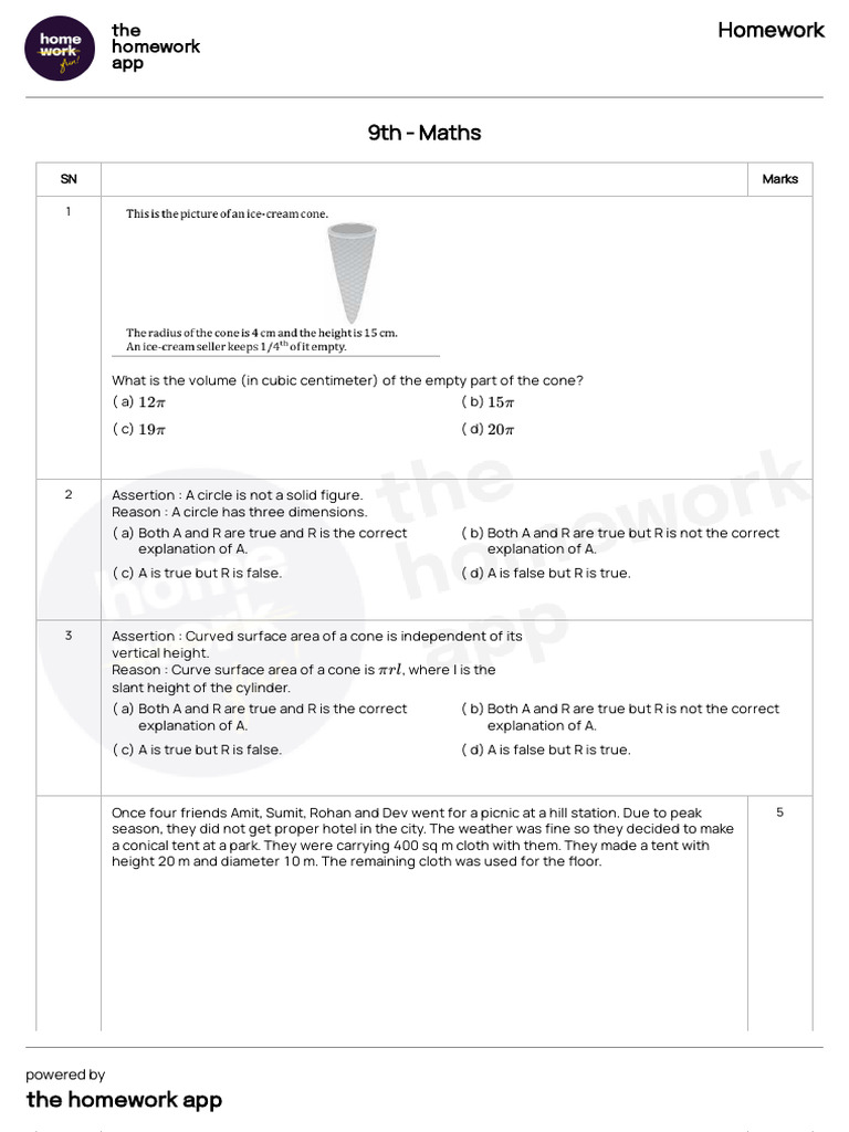 Class 9th Ch-11 SA N Vol. | PDF | Sphere | Area