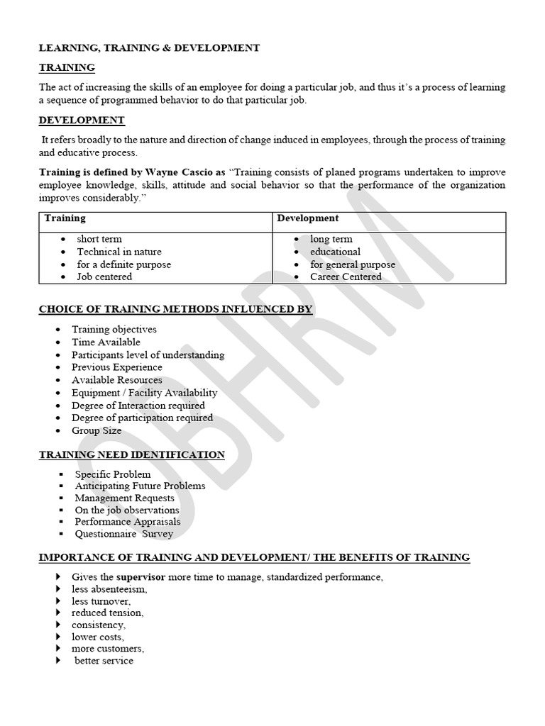 Module 7 Learning Training + Development | PDF | Learning | Cognitive Psychology