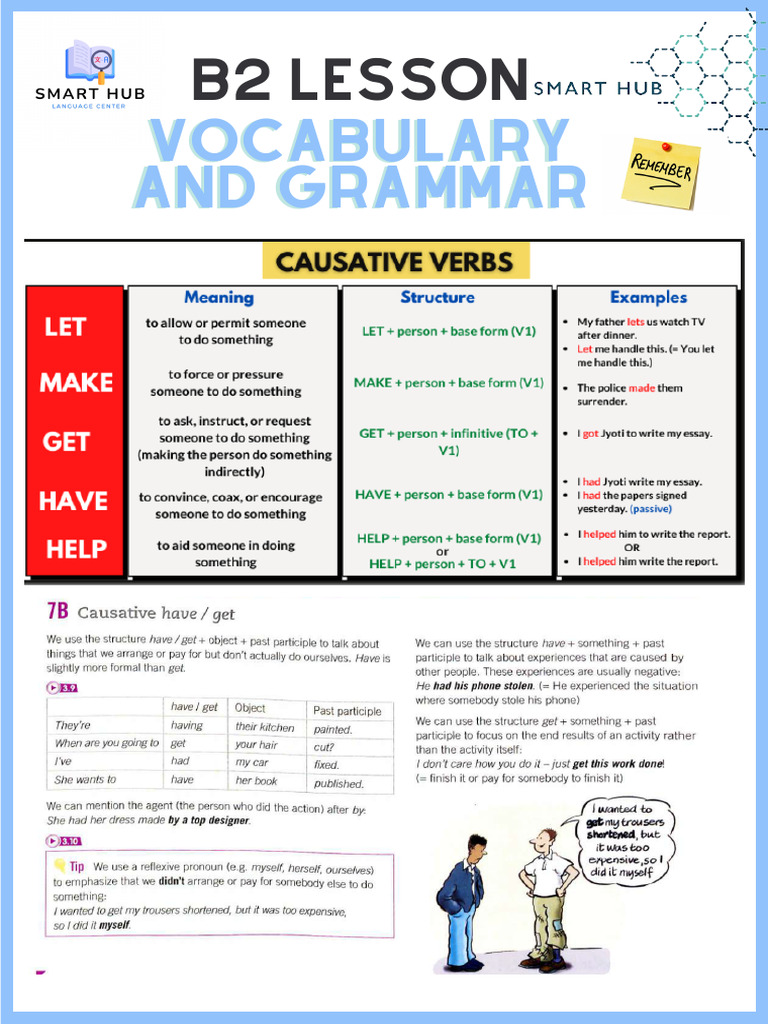 B2 English Lesson Plan - Causative Patterns | PDF