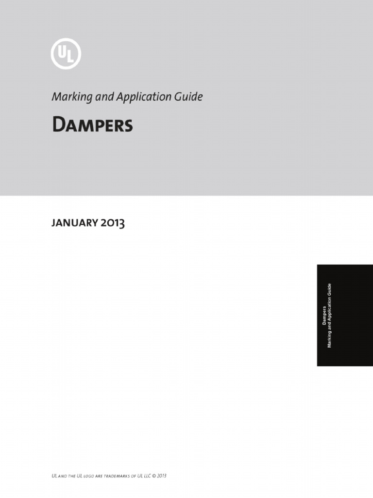 Dampers Identification by UL | PDF | Duct (Flow) | Wall