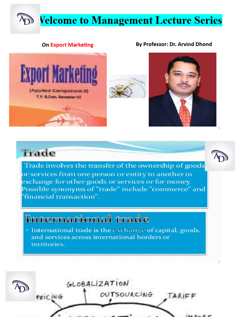 Export Marketing by Dr. Arvind Dhond | PDF | Trade | Business Process