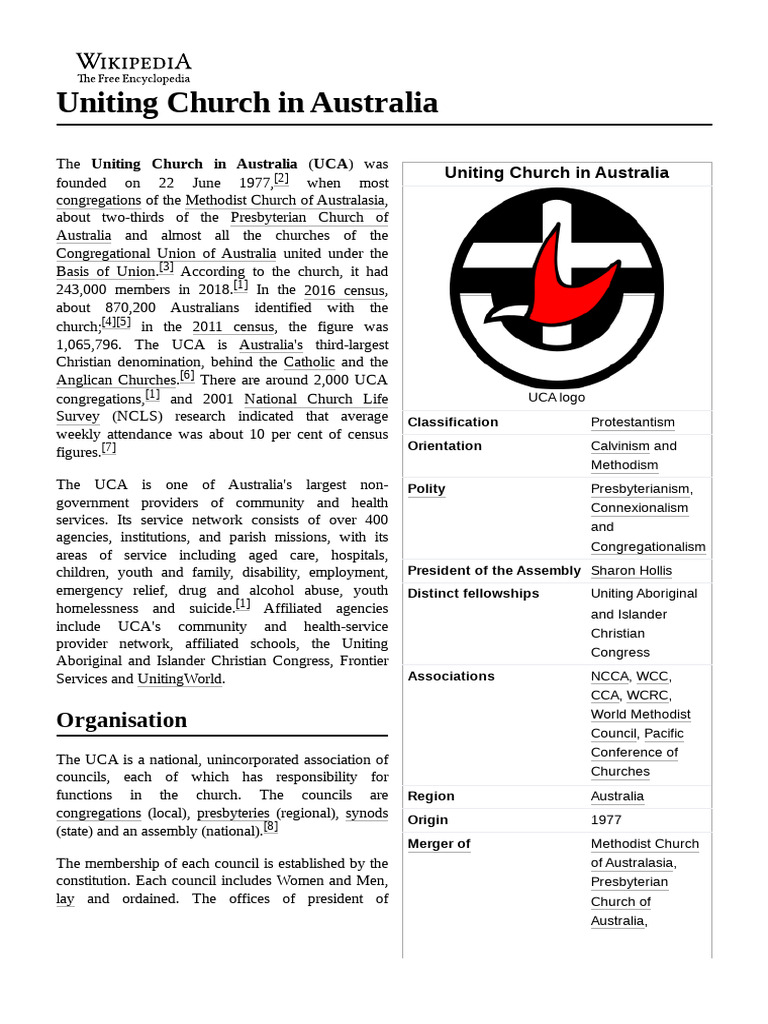 Uniting Church in Australia | PDF | Christian Organizations ...