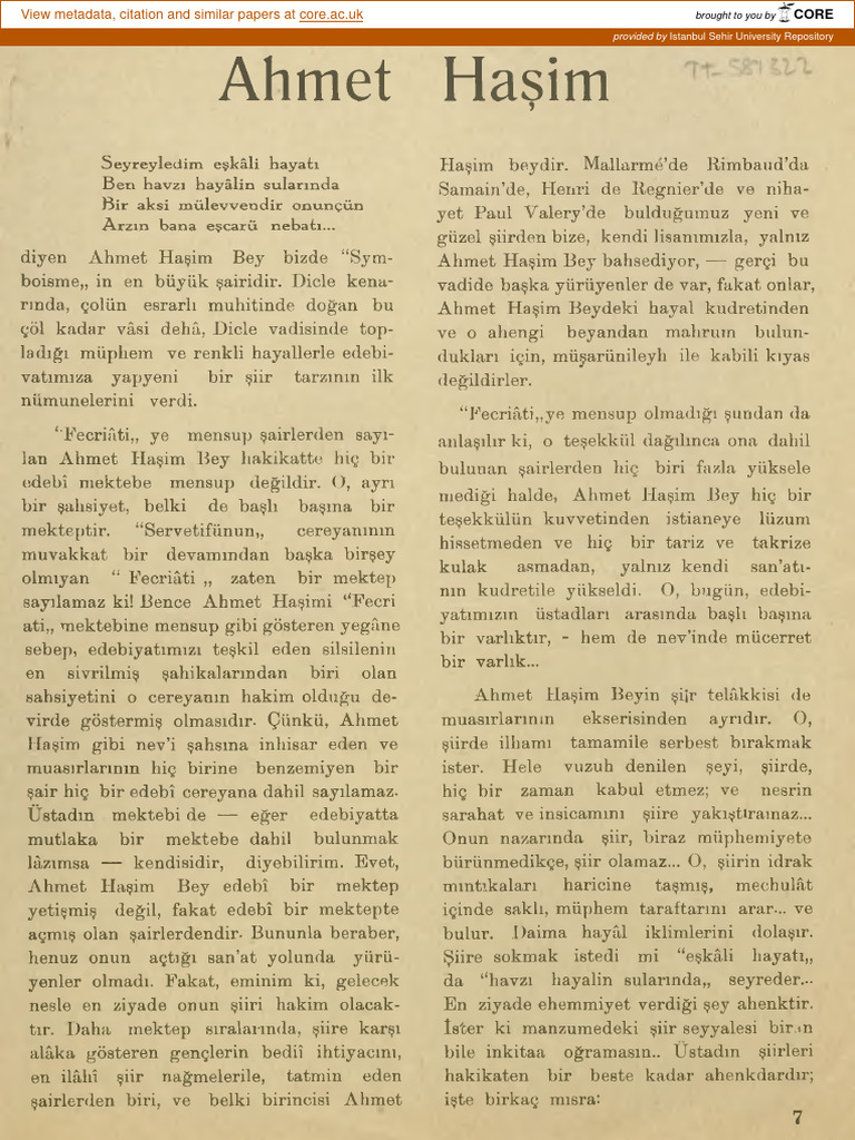 Ahmet Hasim | PDF
