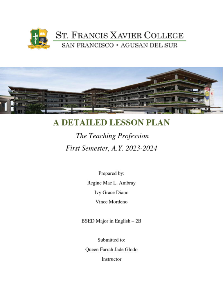 Lesson-Plan Group8 Prof-Ed2 | PDF | Teachers | Lesson Plan