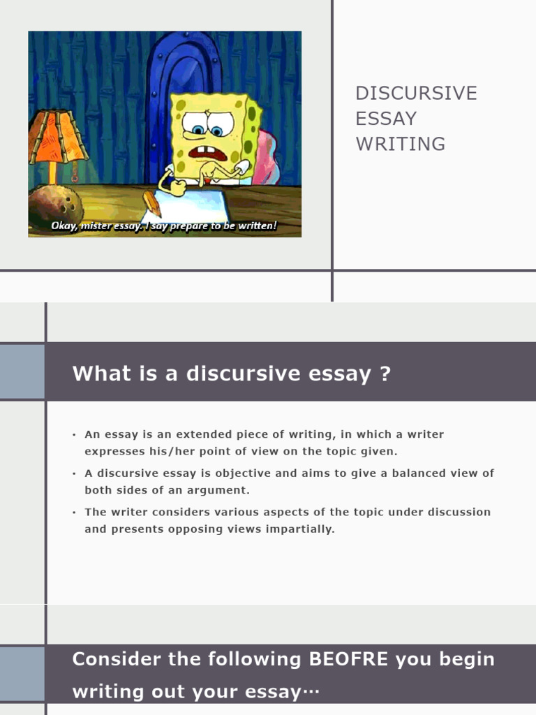 Discursive Essay Writing | PDF