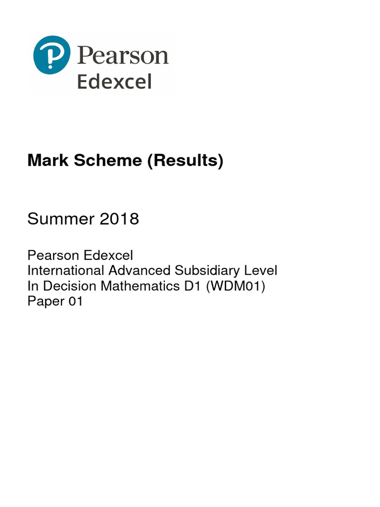 2018 6 D1 Mark Scheme Pdf Theoretical Computer Science Applied