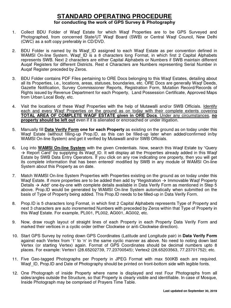 SOP_GPS_Survey_v1 | PDF