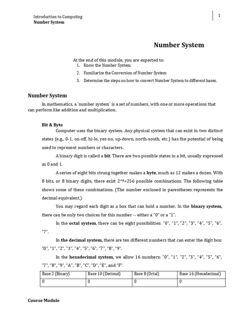 Number System | Download Free PDF | Decimal | Arithmetic
