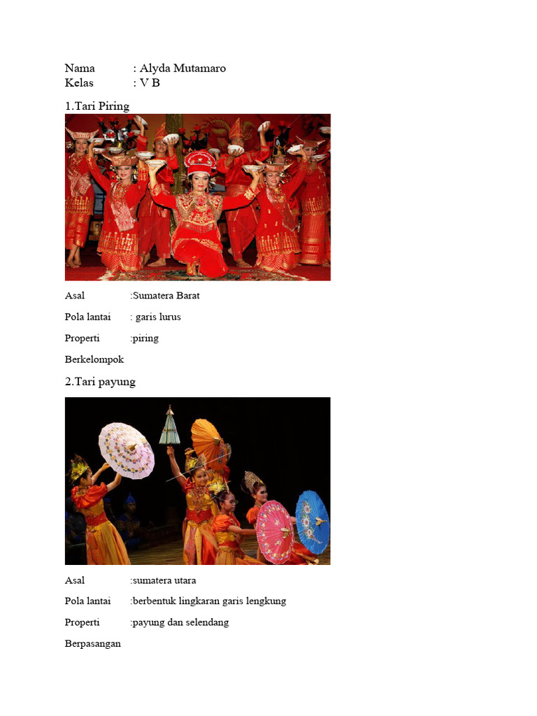 5 Gambar Tari Daerah Dan Pola Lantainya | PDF | Perjalanan | Seni & Disiplin Bahasa