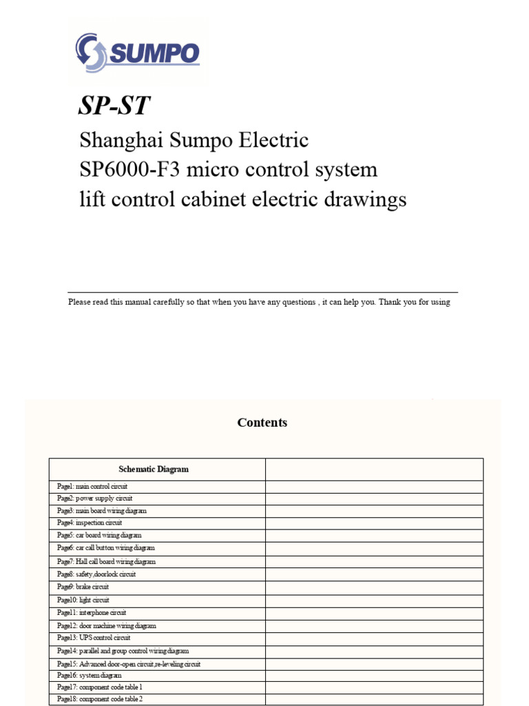SP-6000 Electrical Drawings | PDF | Electronics | Electric Power