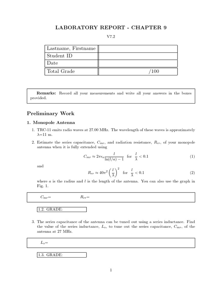 Lab Report 9 | PDF | Telecommunications | Electronic Engineering Lab Report 9 | PDF | Telecommunications | Electronic Engineering