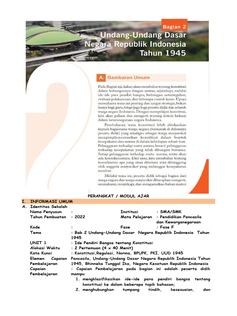 MODUL AJAR UNIT 1 PERTEMUAN 9-10 | PDF