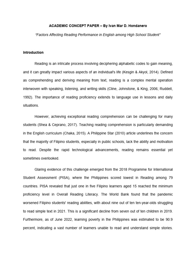 Academic Concept Paper | PDF | Socioeconomic Status | Qualitative Research