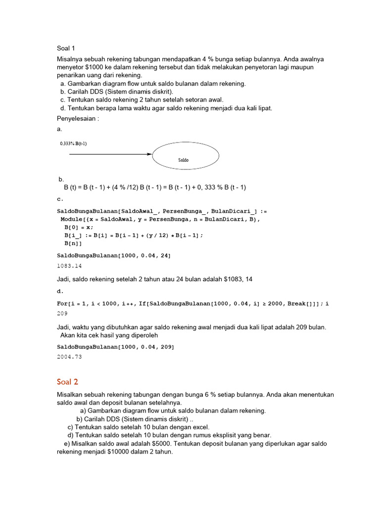 Model Deterministik Matematika Keuangan1 | PDF