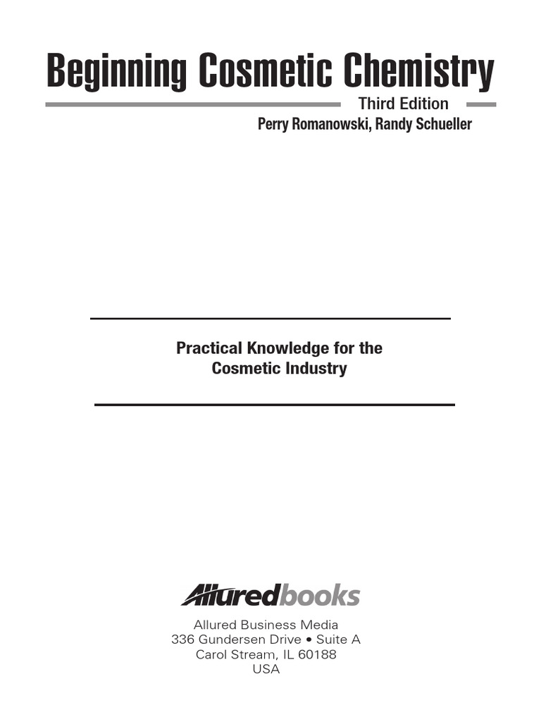 Beginning Cosmetic Chemistry | PDF