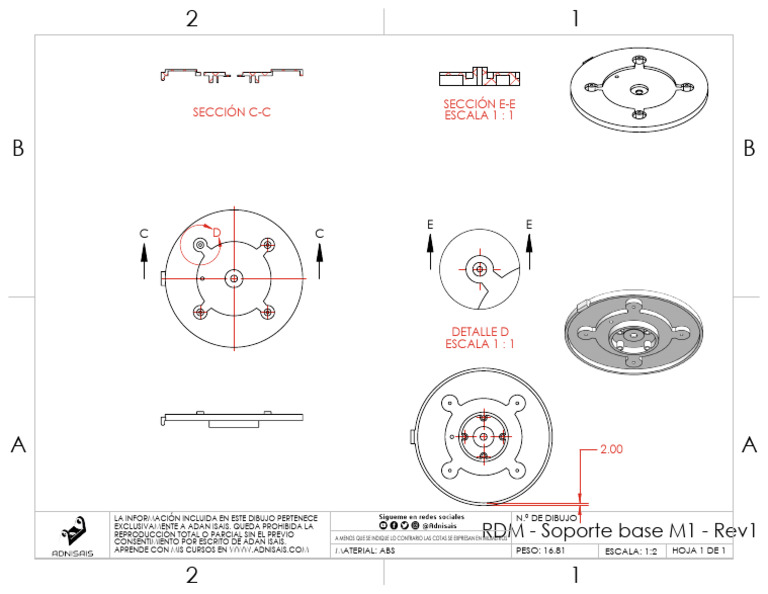 RDM - Soporte Base M1 - Rev1 | PDF