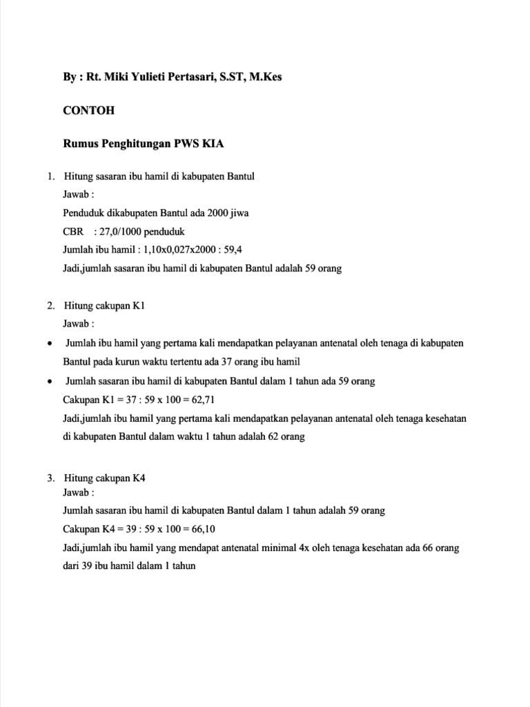 PDF Rumus Penghitungan Pws Kia Compress | PDF