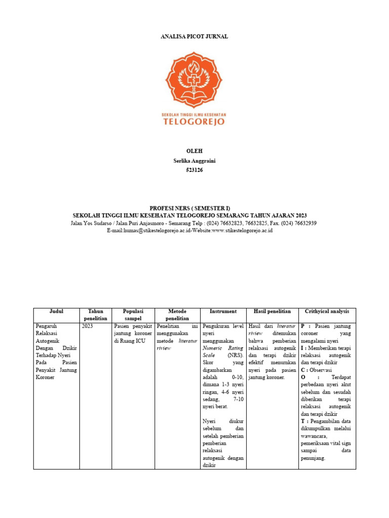 Analisa Picot Serlika | PDF