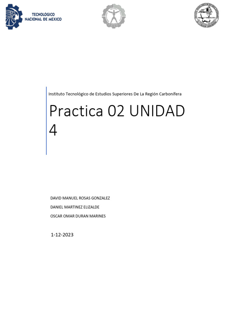 Practica 02 UNIDAD 4 | Descargar gratis PDF | Corriente eléctrica | voltaje