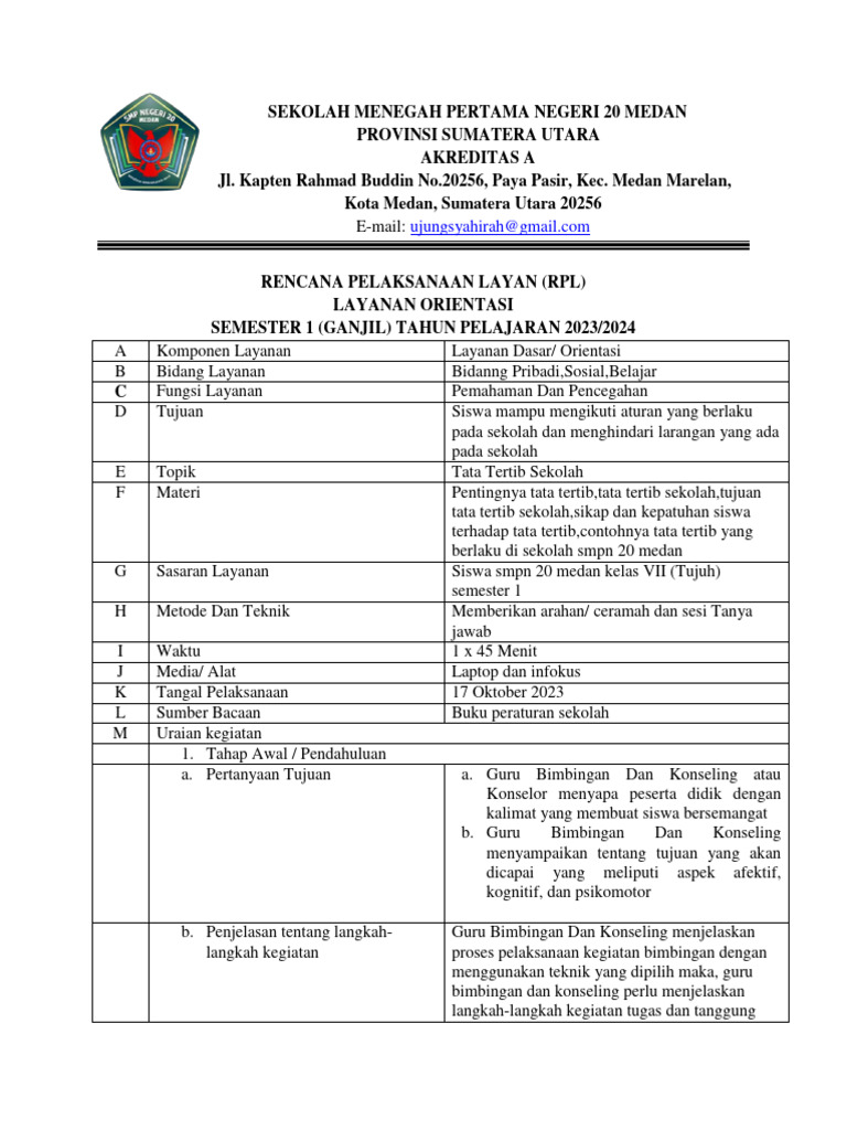 Tugas RPL Layanan Orientasi | PDF | Karier & Perkembangan