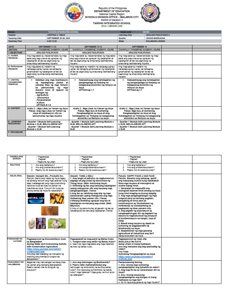 Ap 7-Q1-Week 5-Sept-25-29-2023 | PDF