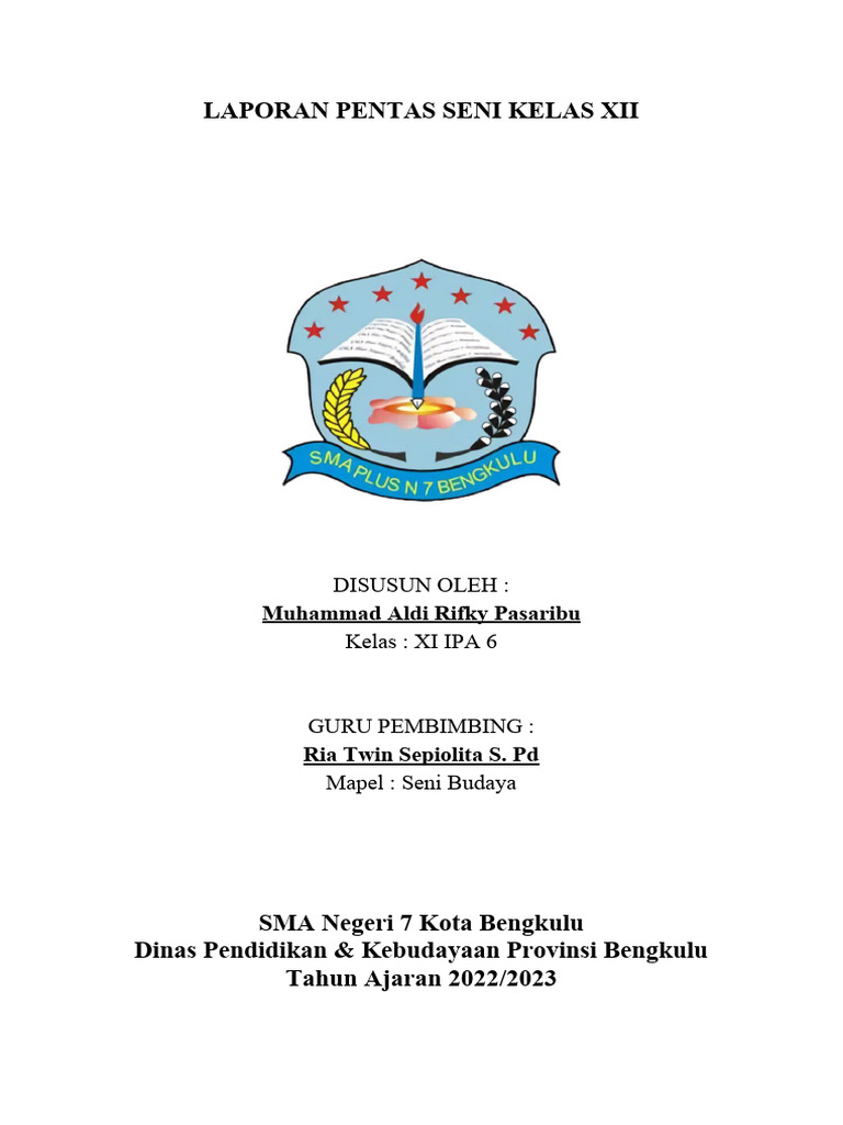 Laporan Pentas Seni Kelas Xii | PDF