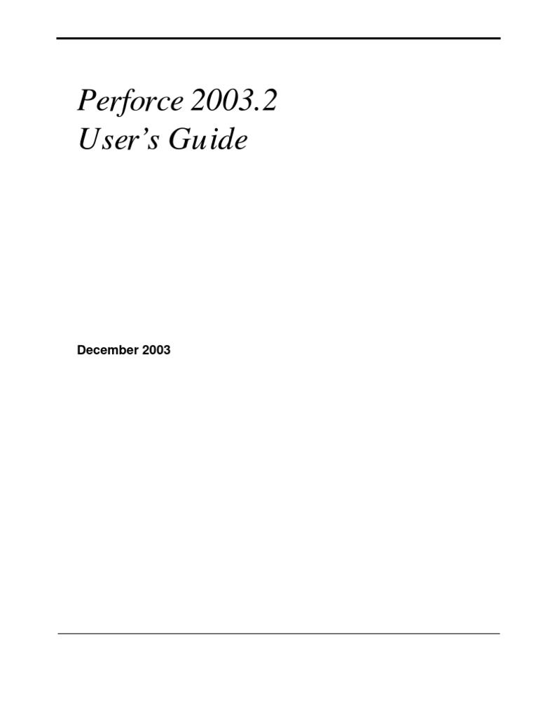 Perforce Users Guide | Download Free PDF | Version Control | Command ...
