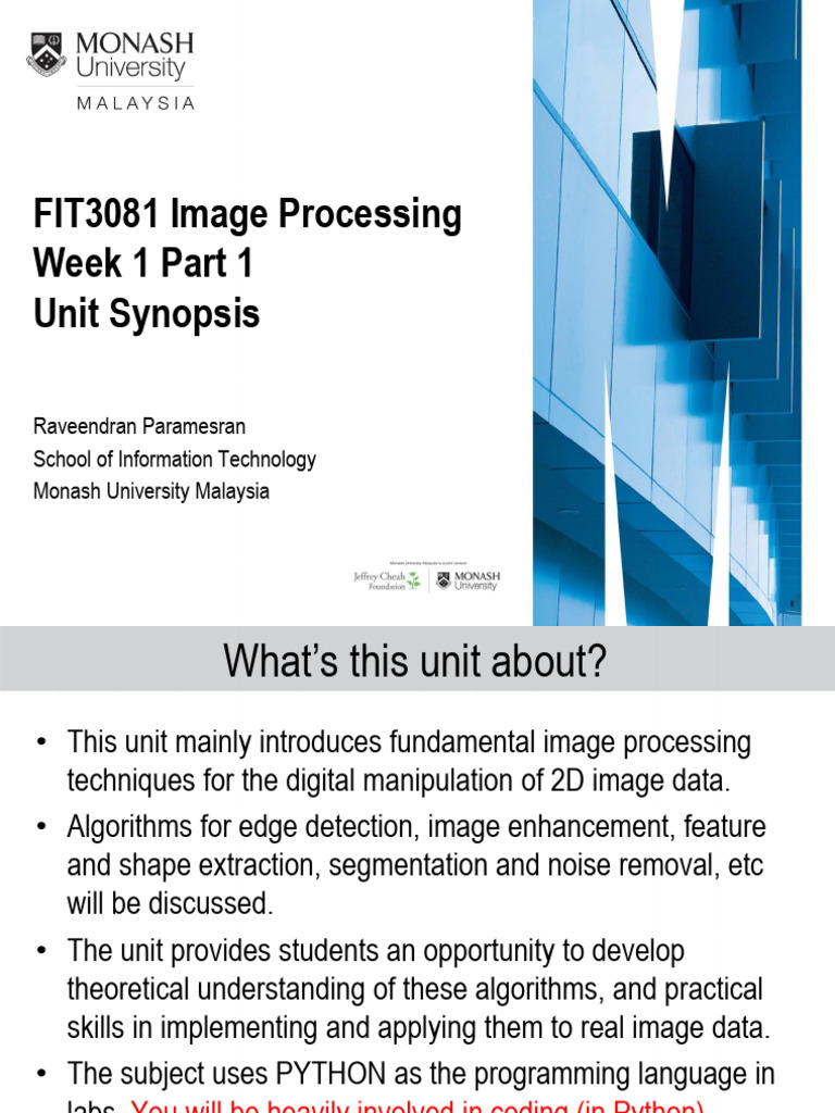 Week 1 Part 1 | PDF | Computer Vision | Computer Engineering