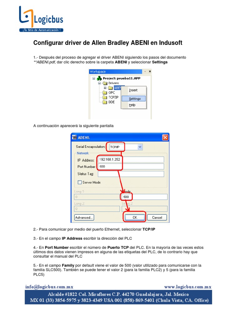 Configurar Driver de Allen Bradley ABENI en Indusoft | PDF | Informática | Software